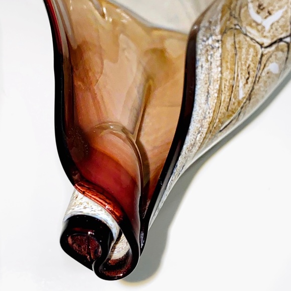 Accents | Krosno Jozefina Art Glass Conch Shell Centerpiece Bowl ...